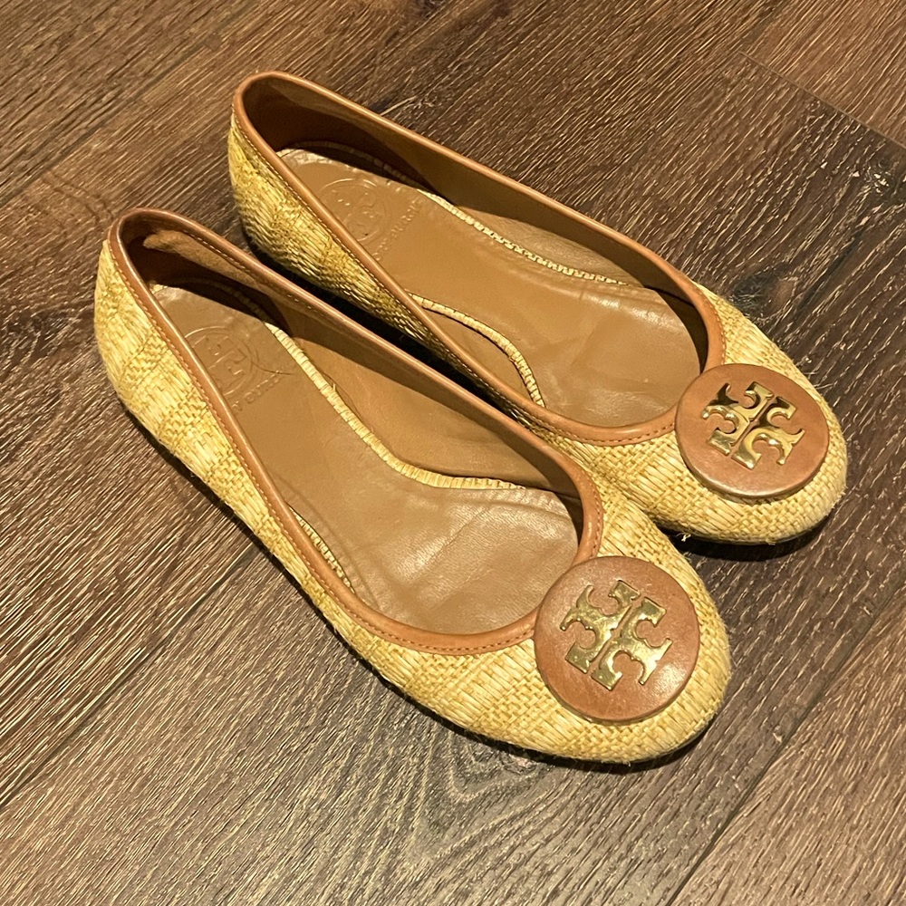 Tory Burch Wicker Flats - Gem